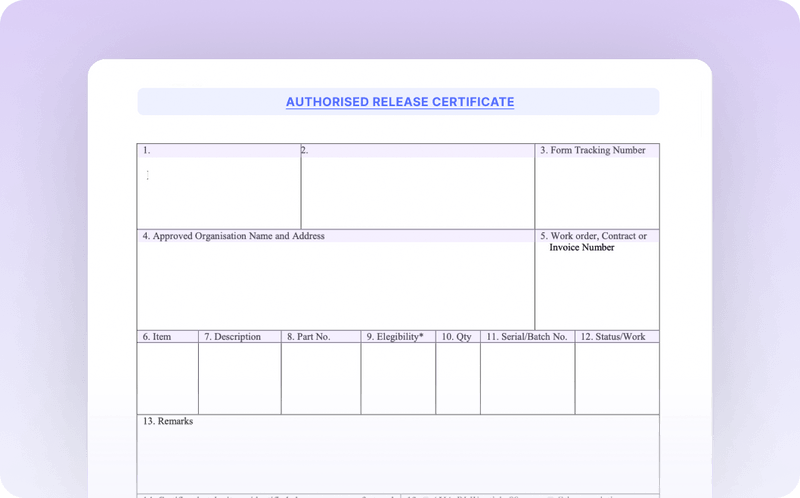 Authorised Release Certificate OCR & Automated Workflows